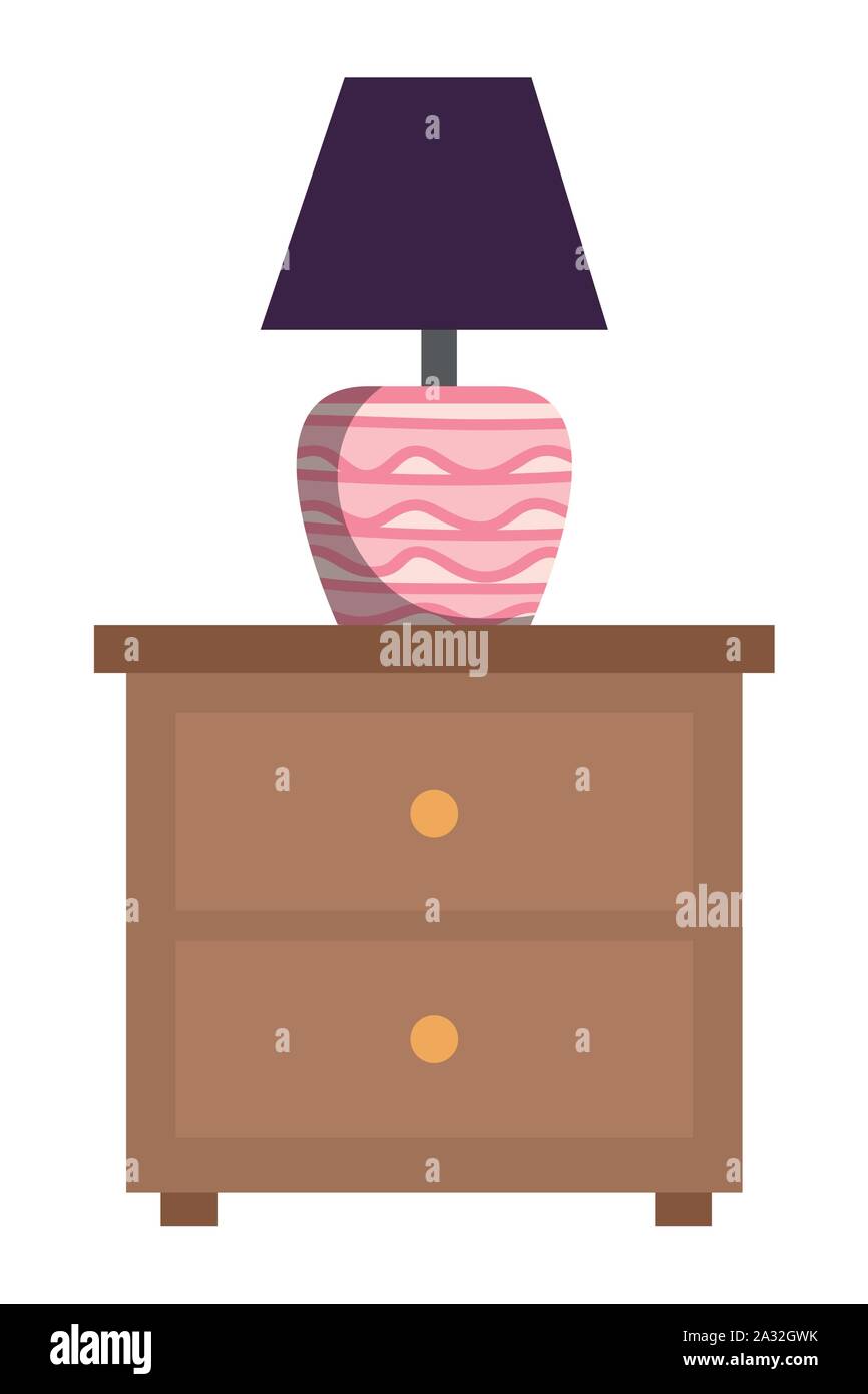 house lamp light decorative in wooden drawer Stock Vector Image & Art ...