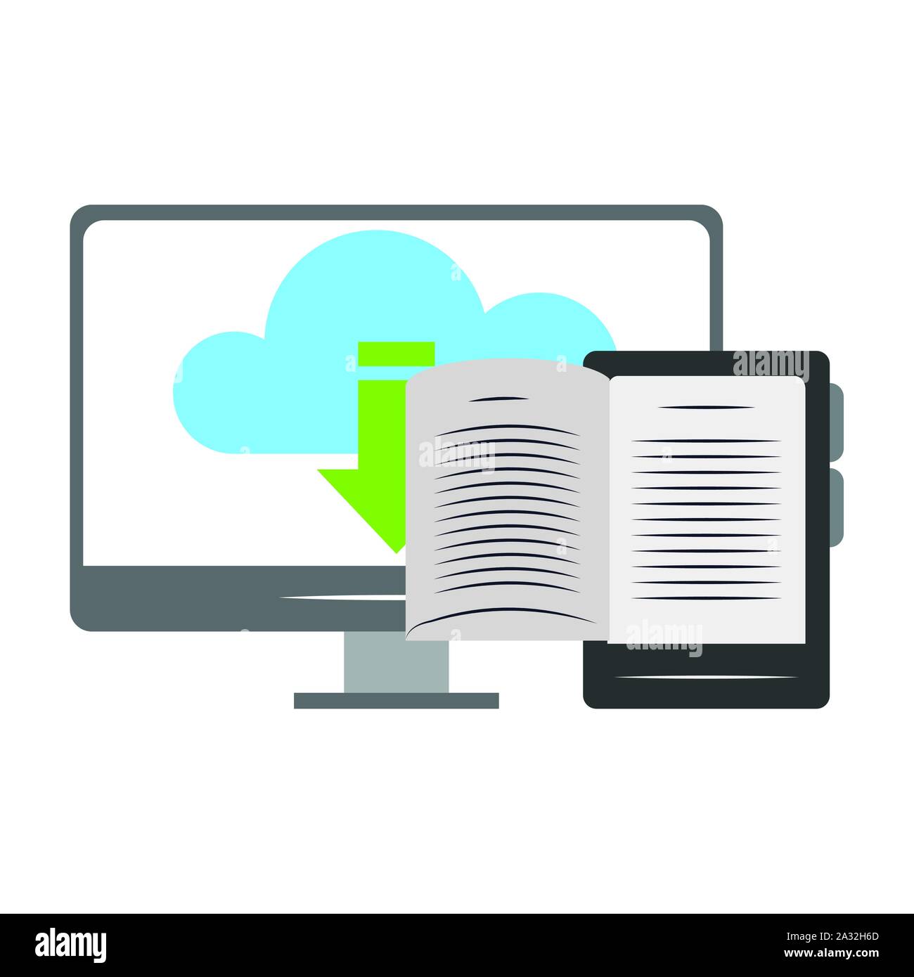 ebook and computer design Stock Vector Image & Art - Alamy