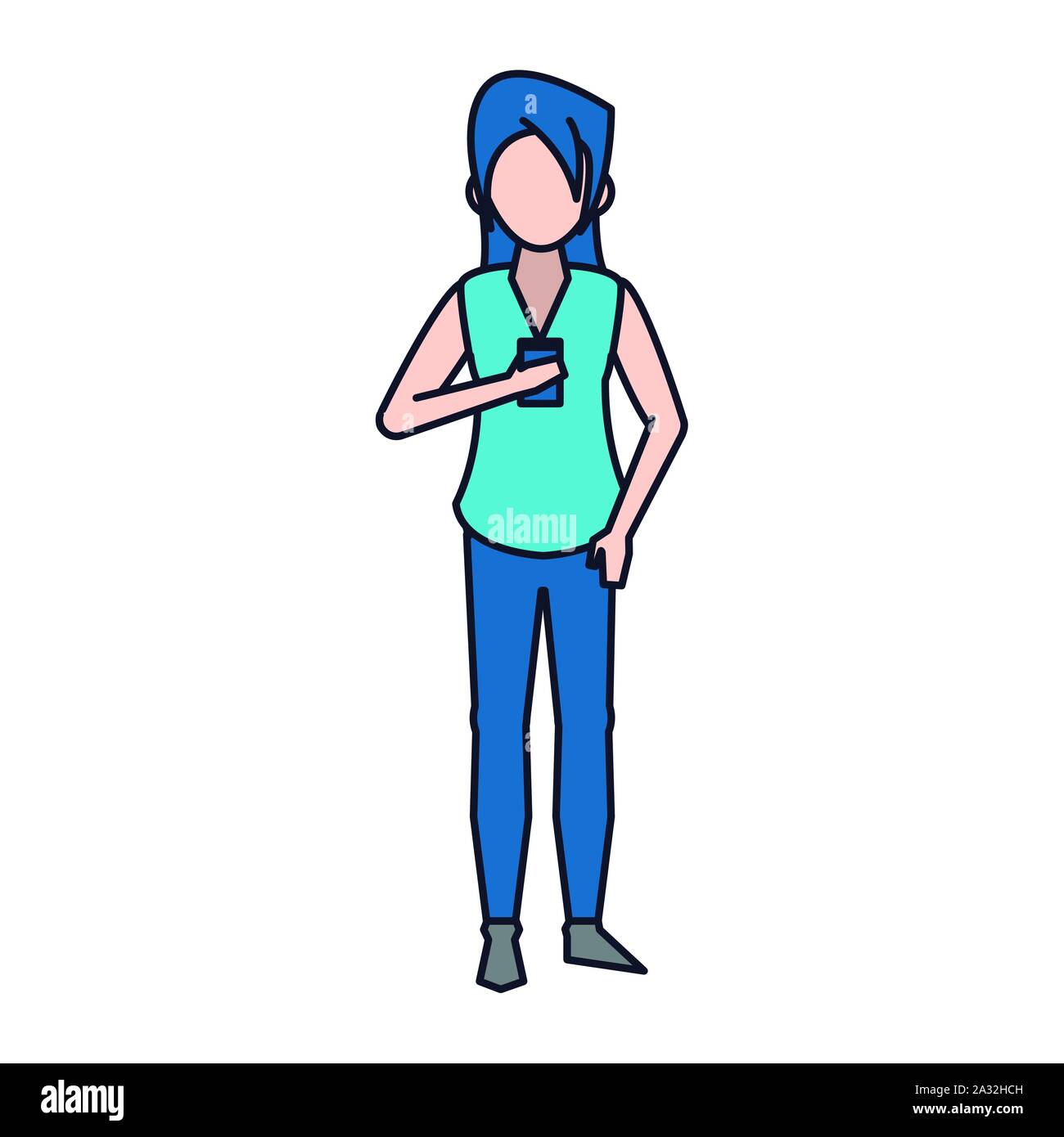 avatar woman and technology design Stock Vector Image & Art - Alamy