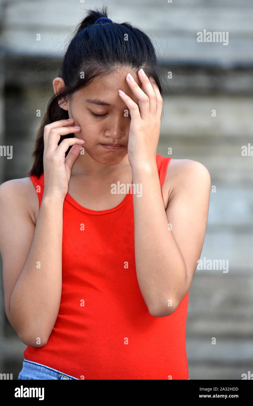 Anxious girl hi-res stock photography and images - Alamy