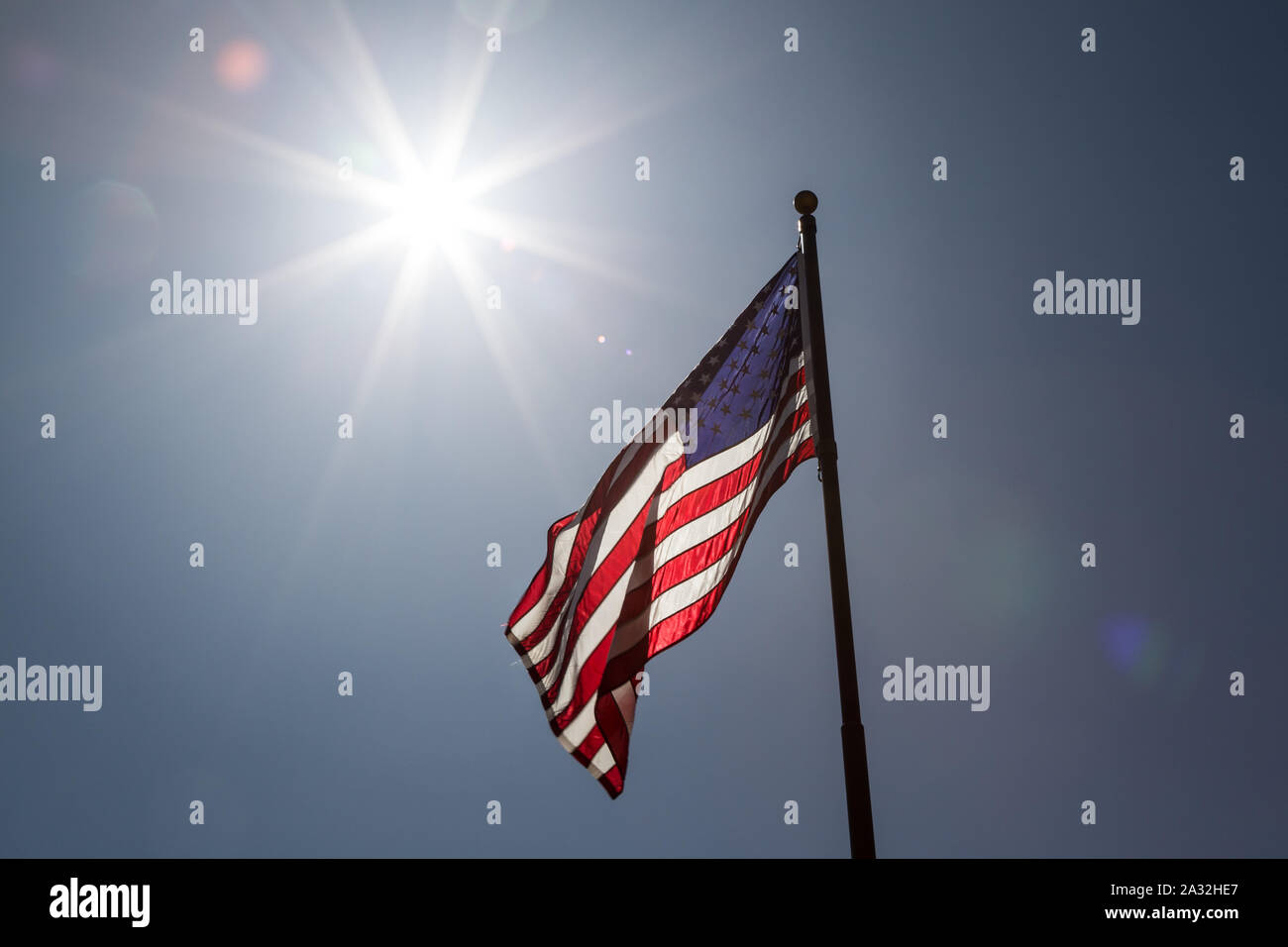 American flag with sun hi-res stock photography and images - Alamy
