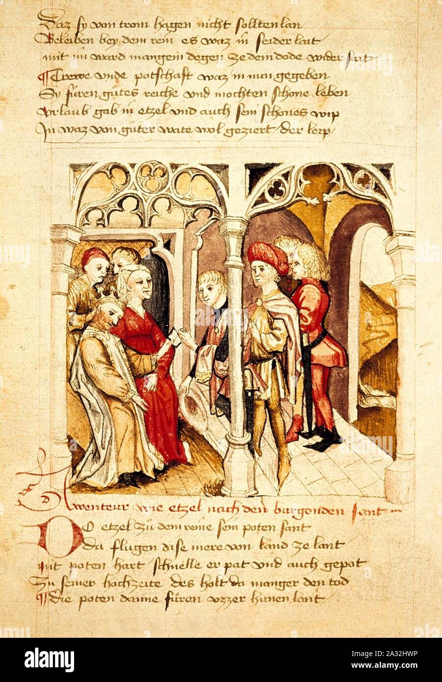 Etzel laesst die Burgunderkoenige zu Gast laden Hundeshagenscher Kodex ...