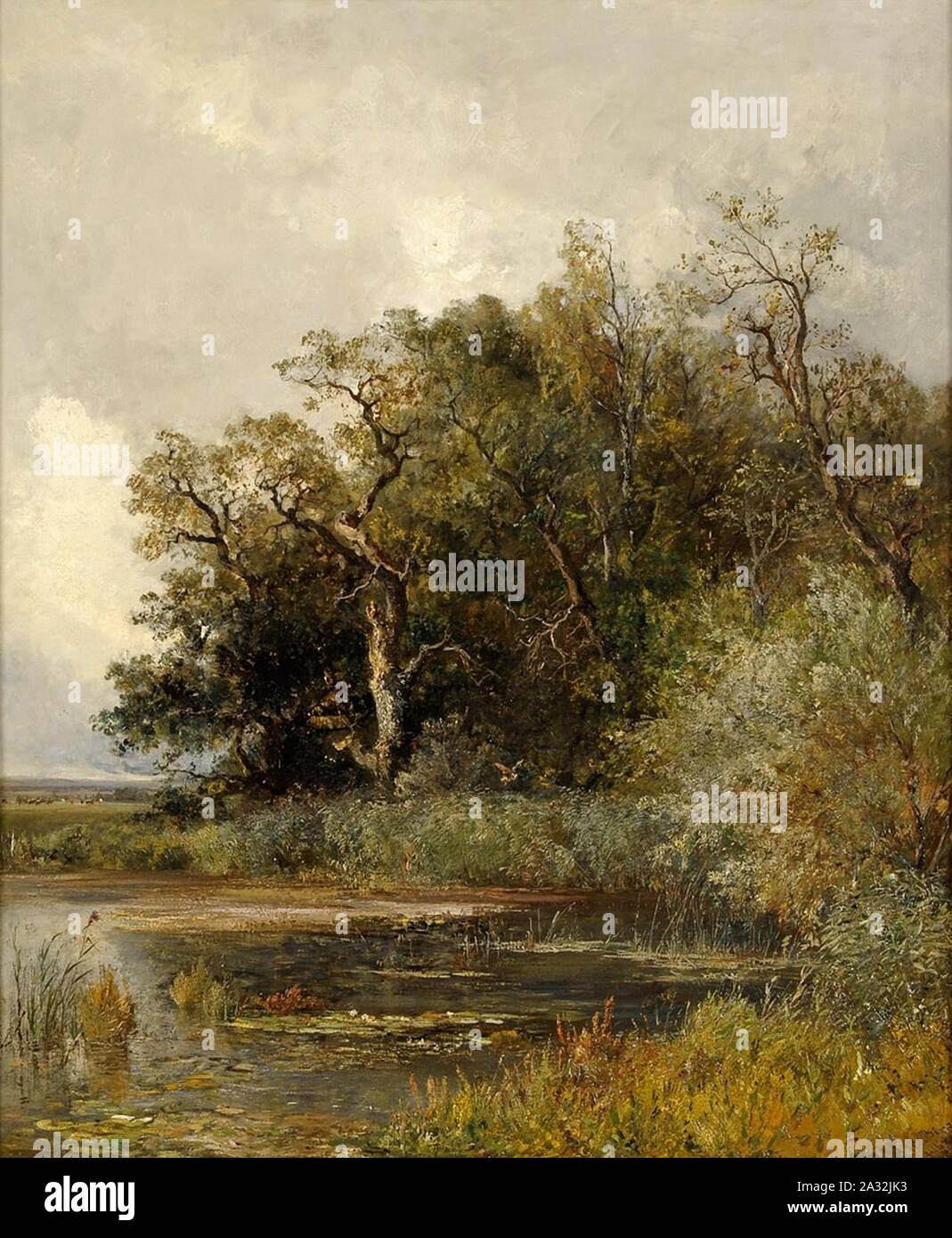 Eugen Birzer Partie aus dem Voralpenland 1889 Stock Photo - Alamy