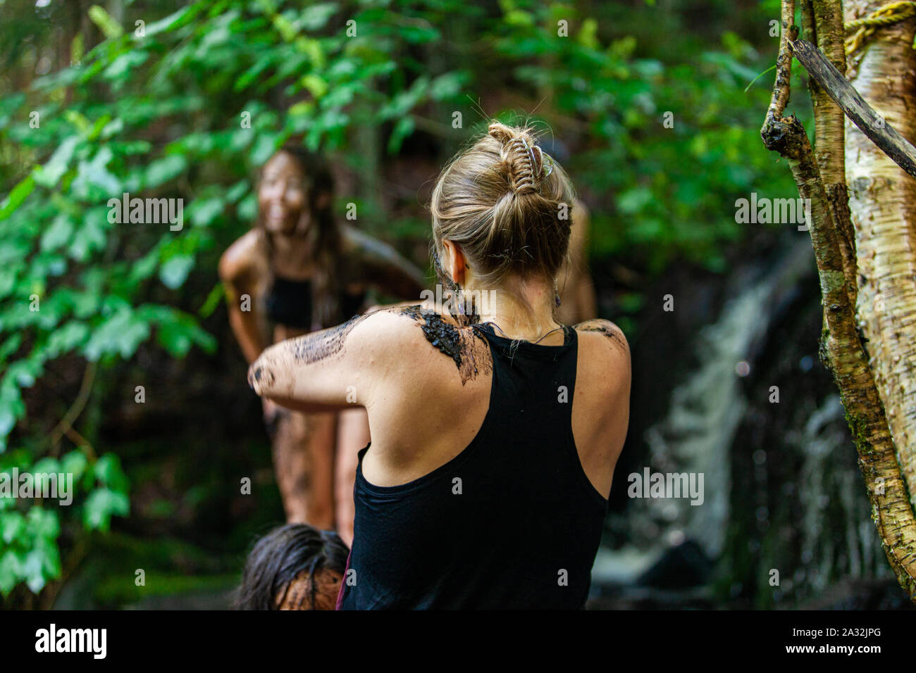 Woman mud bathing hi-res stock photography and images - Alamy