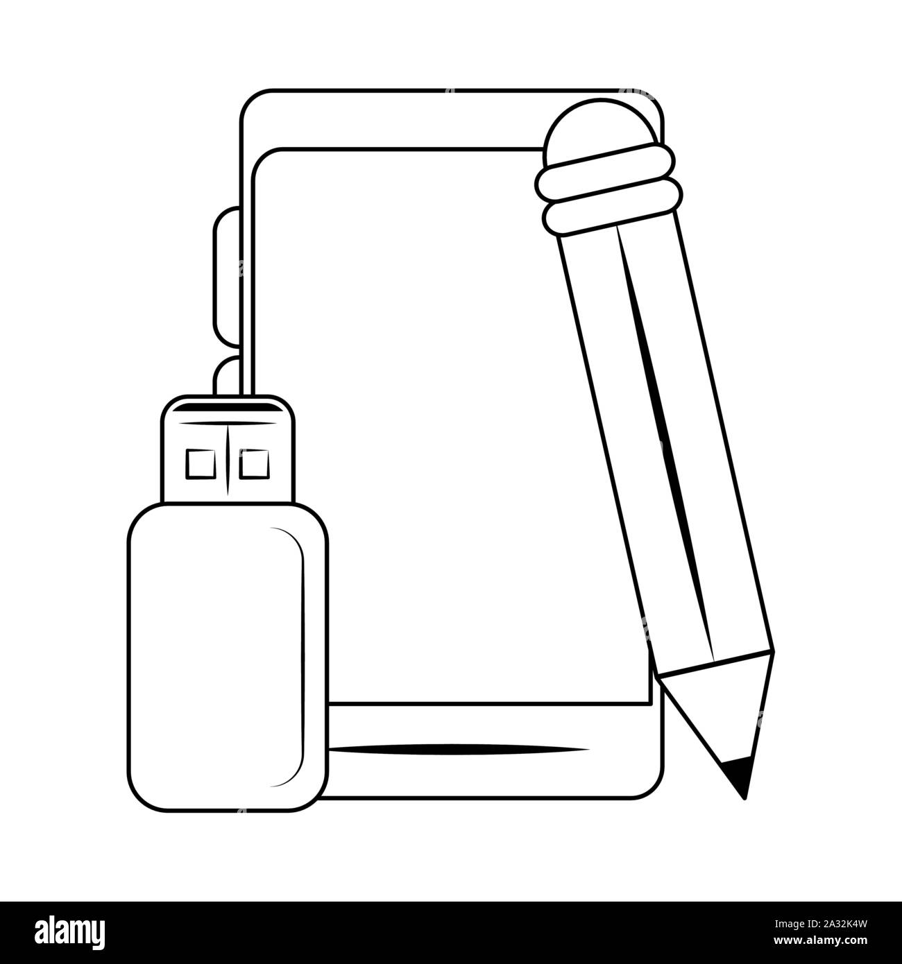 pencil and usb design Stock Vector Image & Art - Alamy