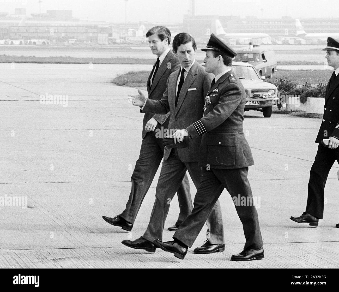 Prince Charles, Prince of Wales leaving Heathrow Airport in May 1978 ...