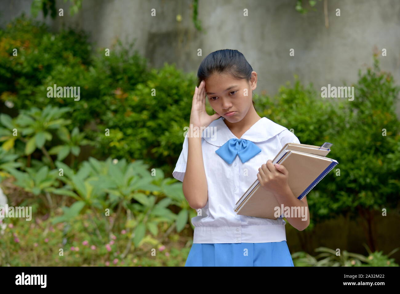 An A School Girl Poor Health Stock Photo - Alamy