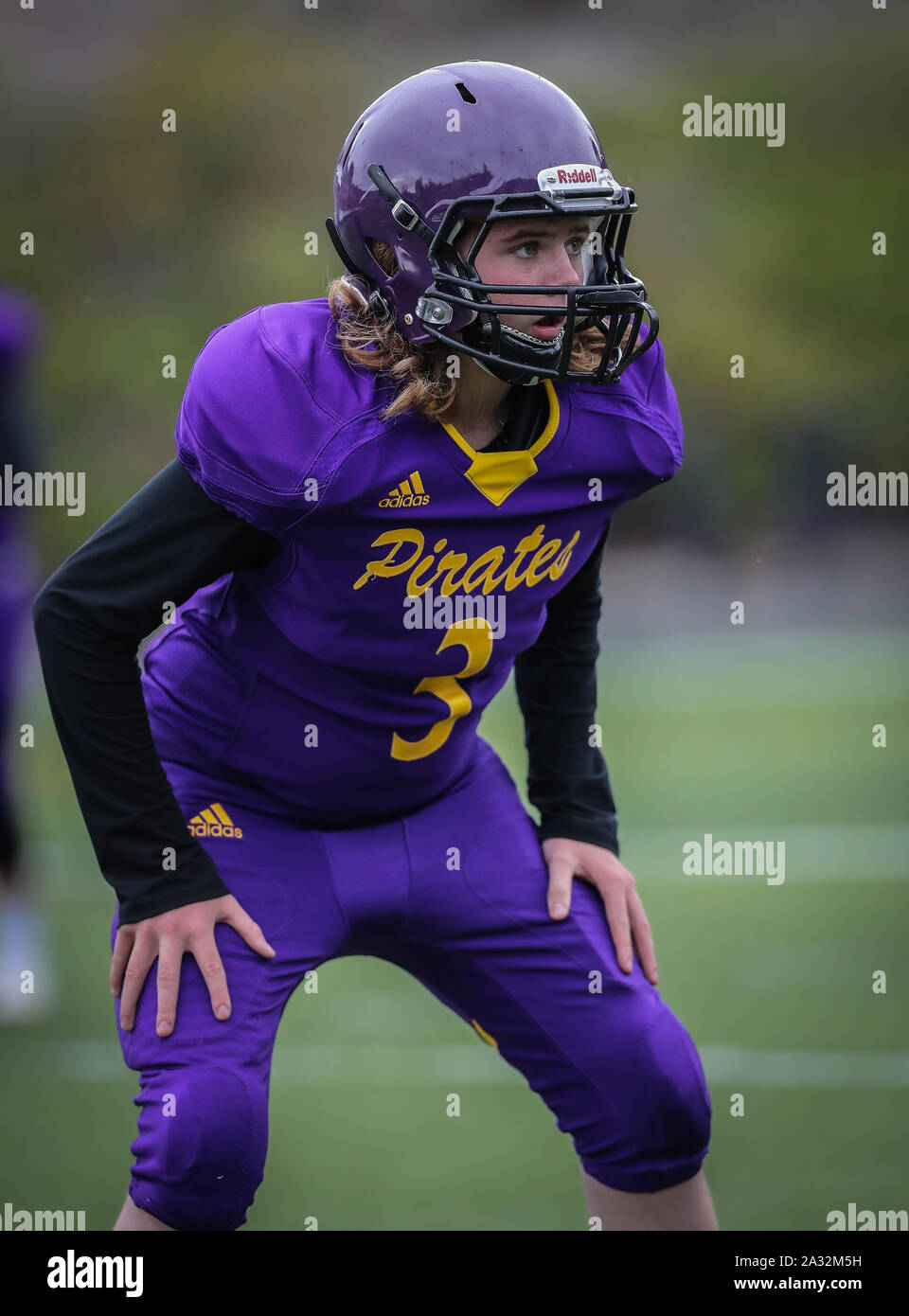 Football action with Tri-Cities Prep vs Rogers High School in Spokane ...