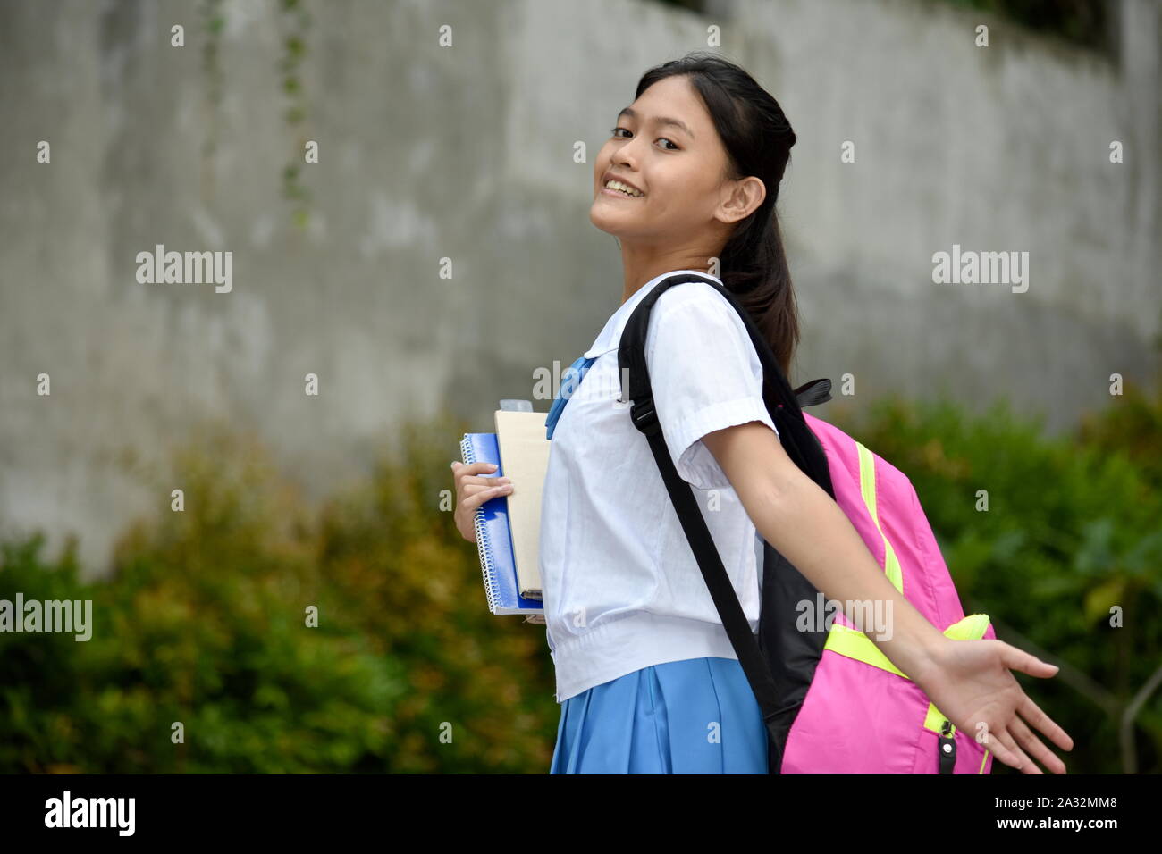 Youthful Filipina Female Student And Happiness Stock Photo - Alamy