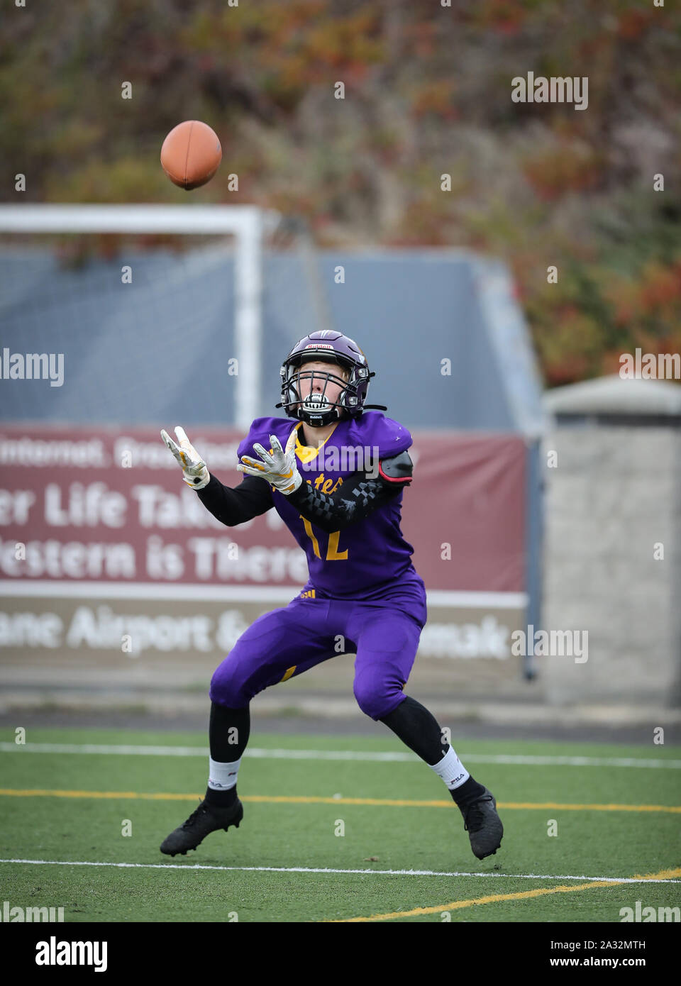 Football action with Tri-Cities Prep vs Rogers High School in Spokane ...