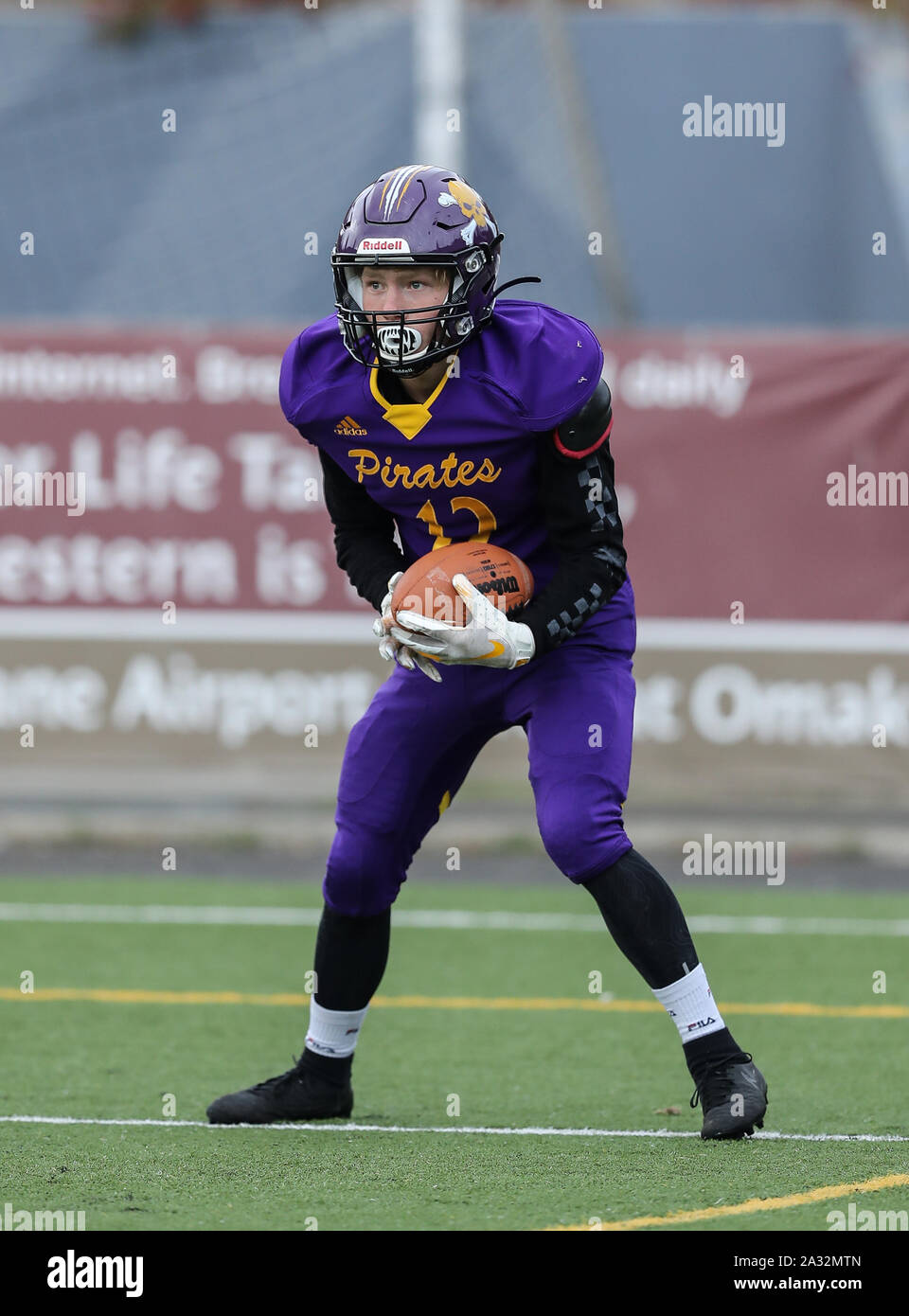 Football action with Tri-Cities Prep vs Rogers High School in Spokane ...
