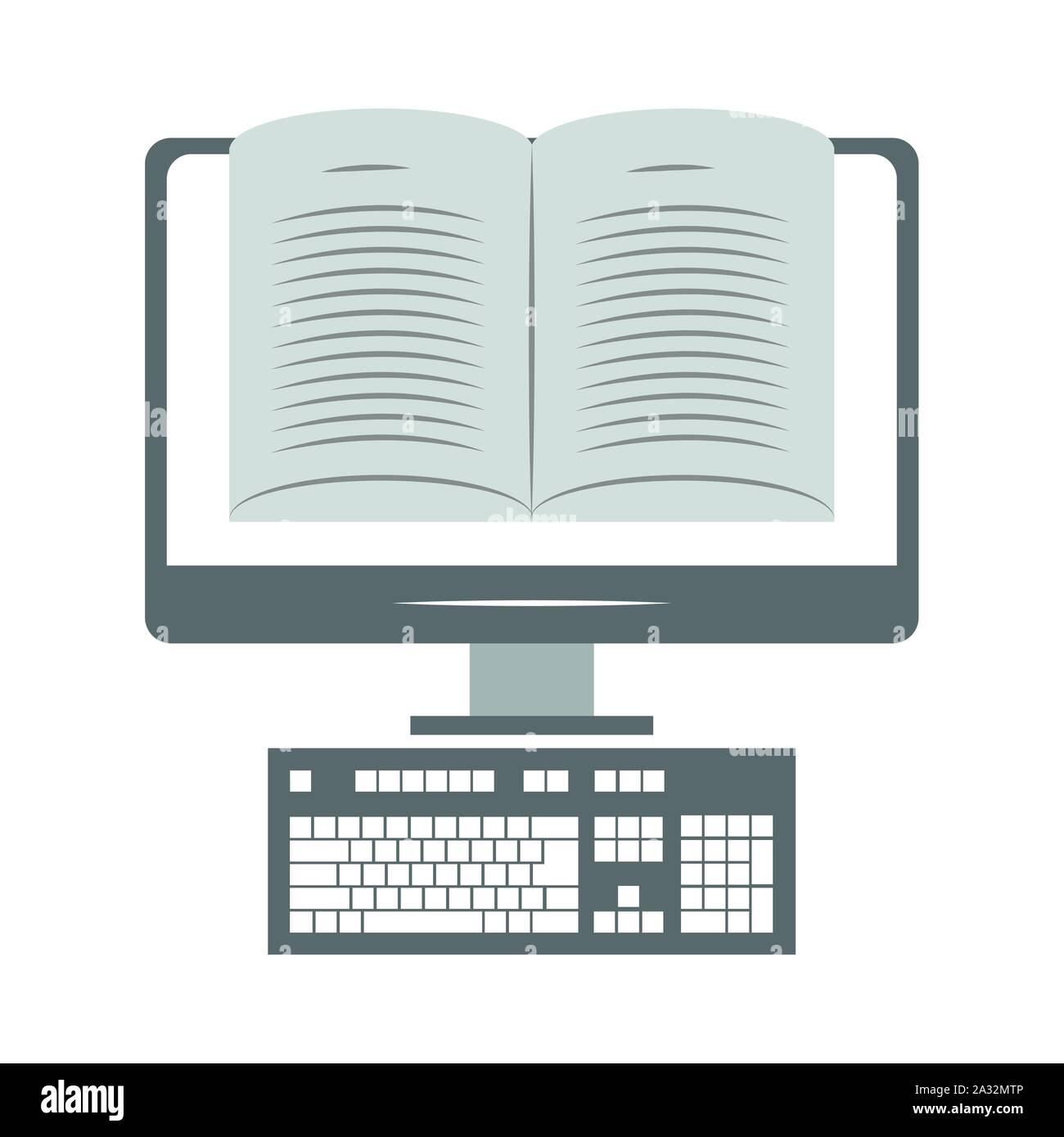 computer and books design Stock Vector Image & Art - Alamy