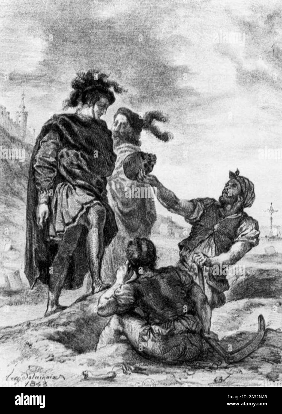 Hamlet in graveyard delacroix hi-res stock photography and images - Alamy