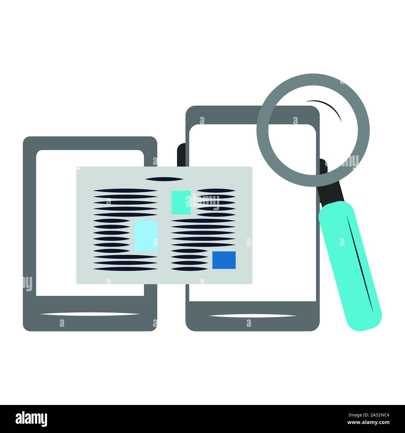 magnifying glass and technology design Stock Vector Image & Art - Alamy
