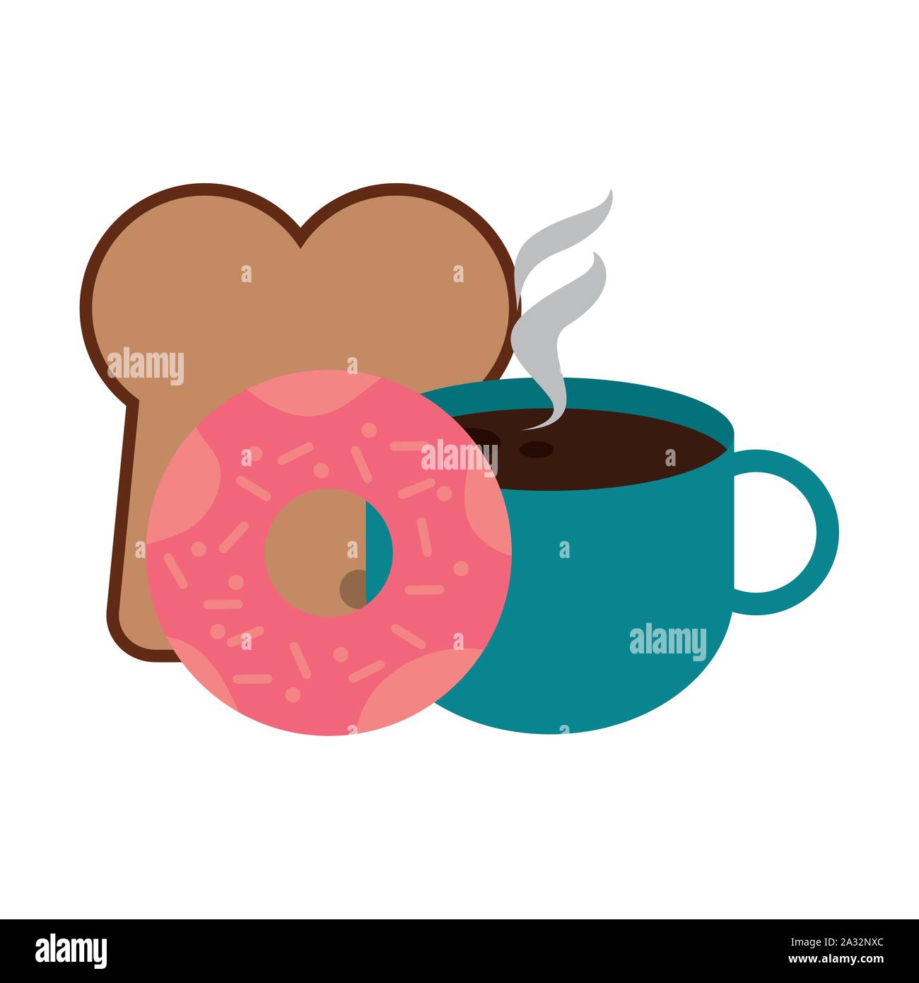 coffee mug and donut design Stock Vector Image & Art - Alamy