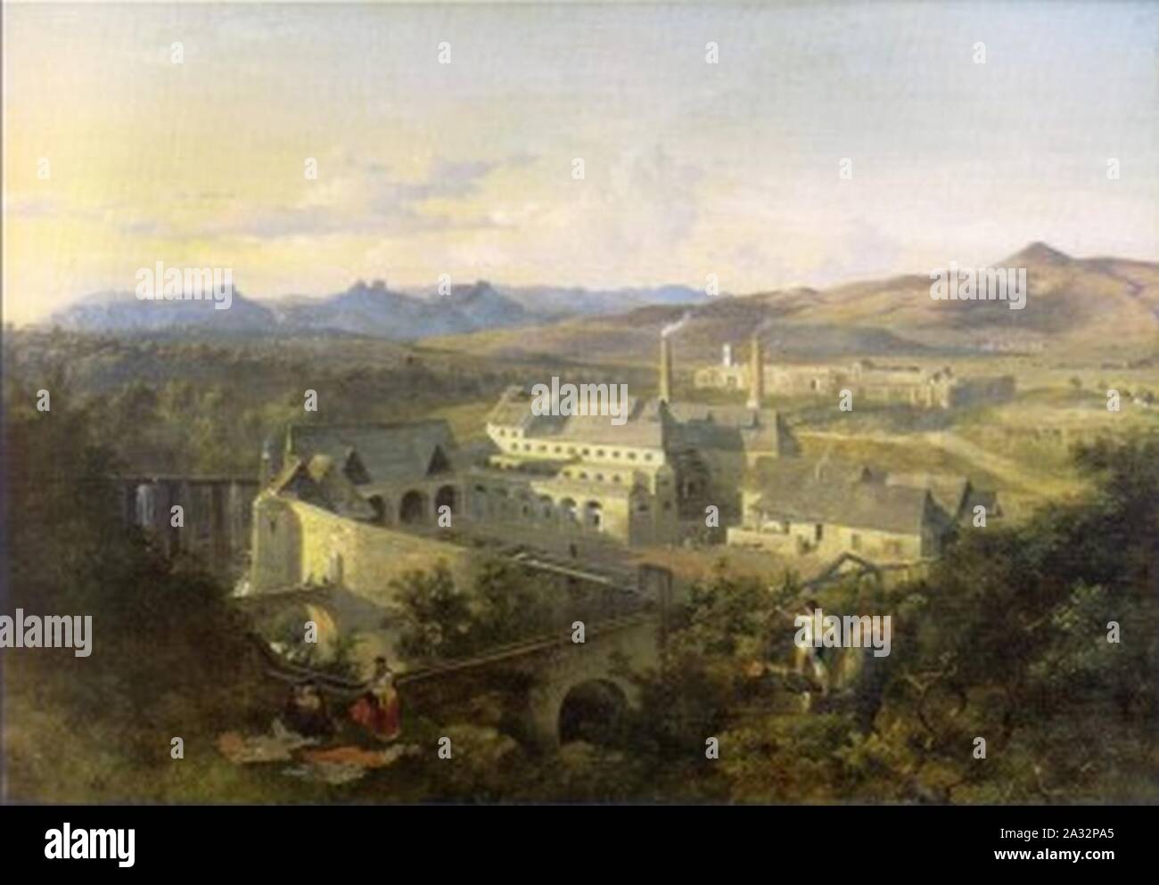 Eugenio Landesio Hacienda de San Miguel Regla 1857 Stock Photo - Alamy