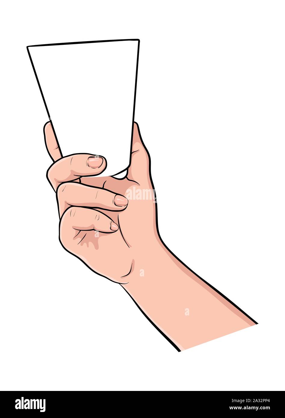 Pop art style hand holding Cut Out Stock Images & Pictures - Alamy