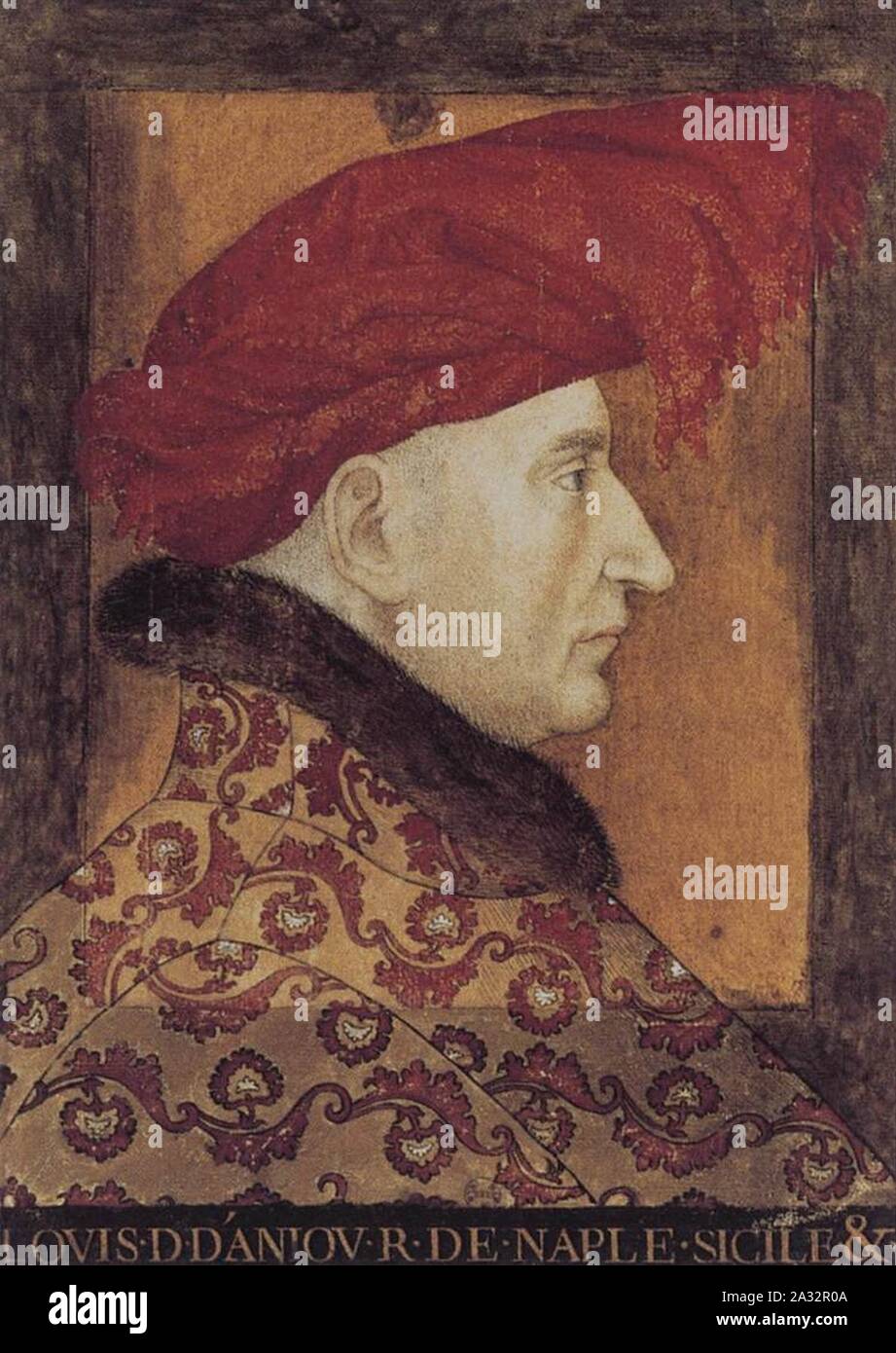 Artwork by unknown artist - Portrait of Louis II, Duke of Anjou Stock ...