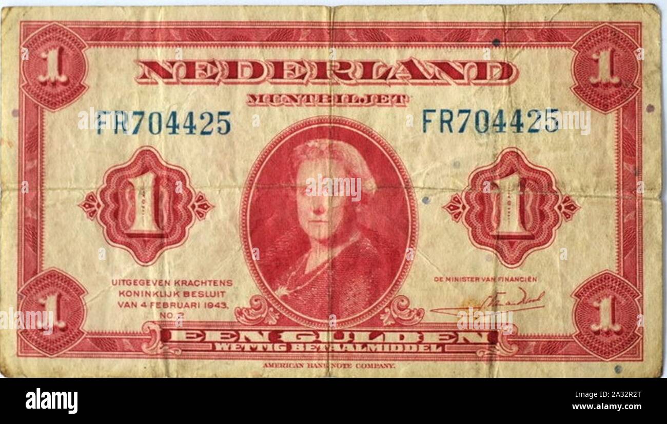 Eén 1 gulden (1943 Stock Photo - Alamy