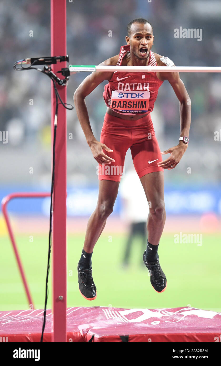 Mutaz Barshim (Qatar). High Jump Gold Medal. IAAF World Athletics ...