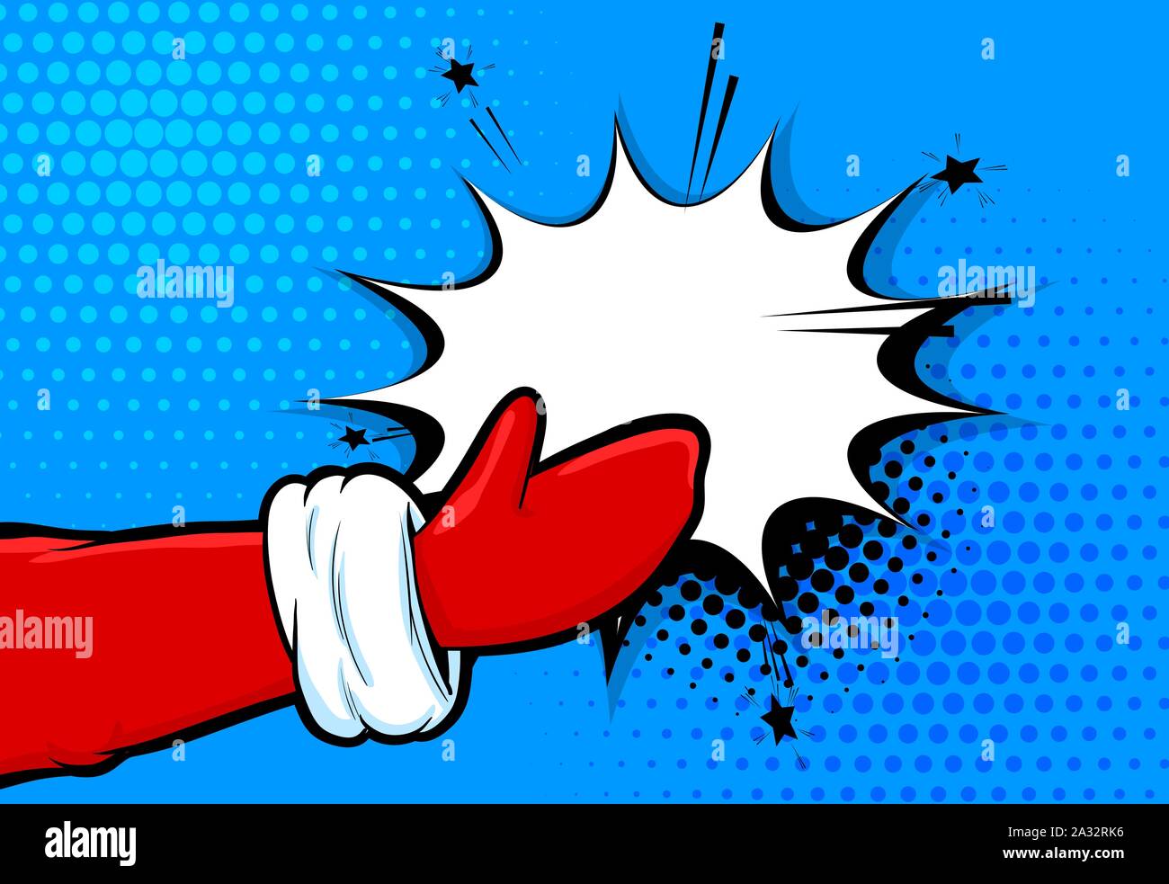 Christmas man hand in Stock Vector Images - Alamy