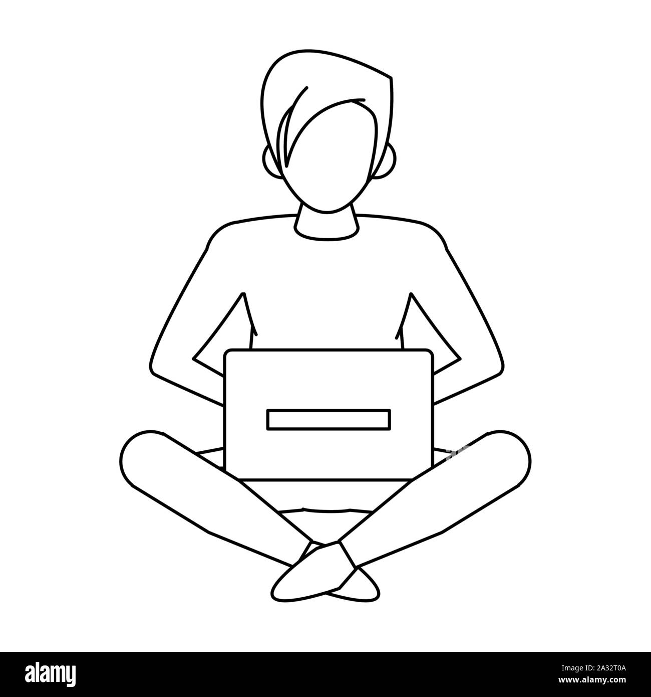 man and computer design Stock Vector Image & Art - Alamy