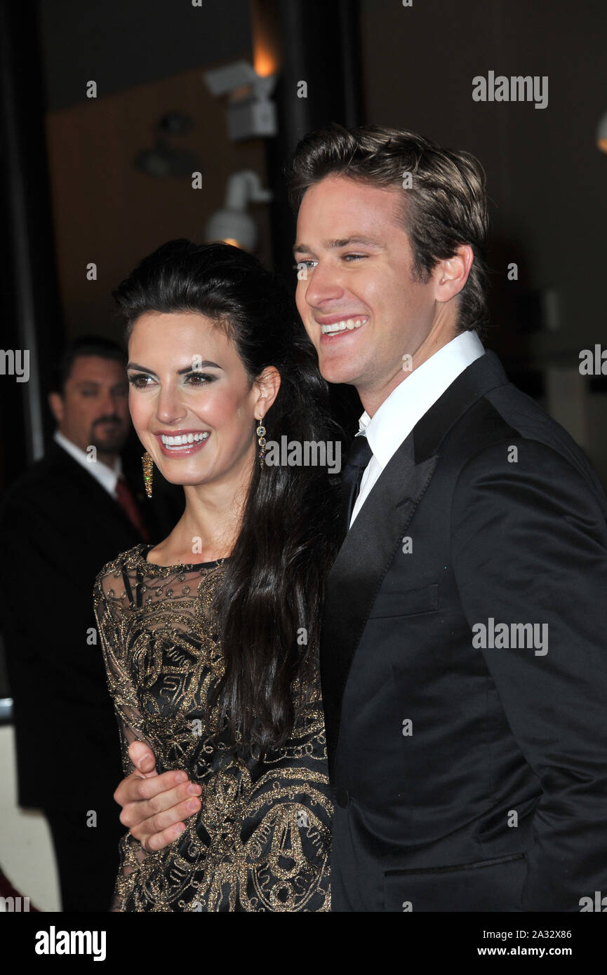LOS ANGELES, CA. January 29, 2011: Armie Hammer & wife Elizabeth ...