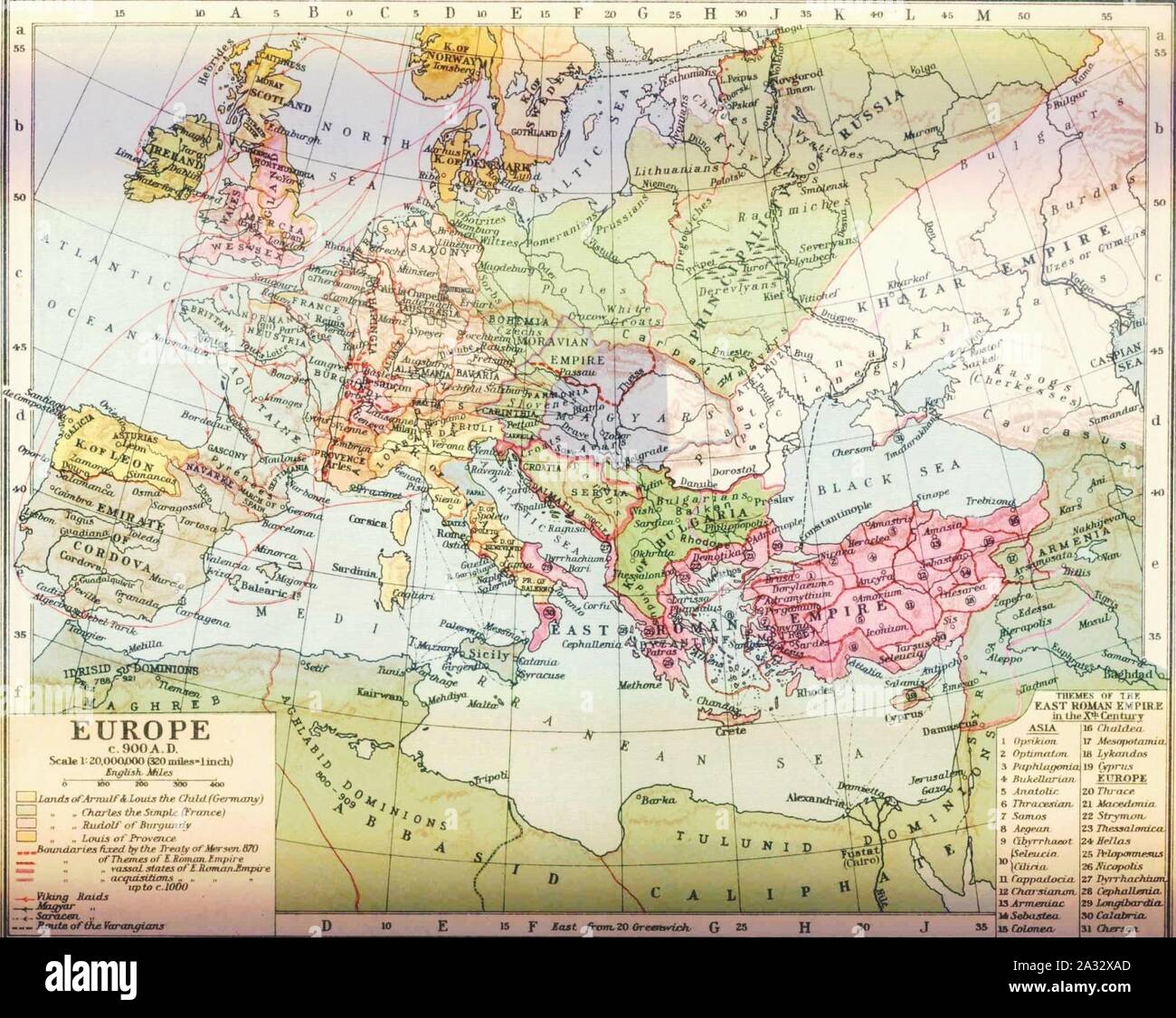 Europe around 900 Stock Photo - Alamy