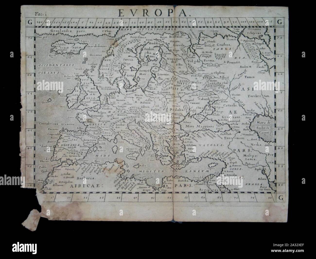 Europe, c.1590 the whole map Stock Photo - Alamy