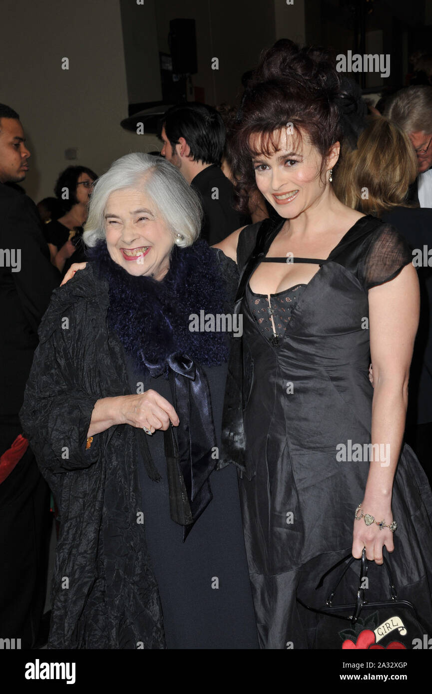 LOS ANGELES, CA. January 29, 2011: Helena Bonham-Carter & mother Elena ...