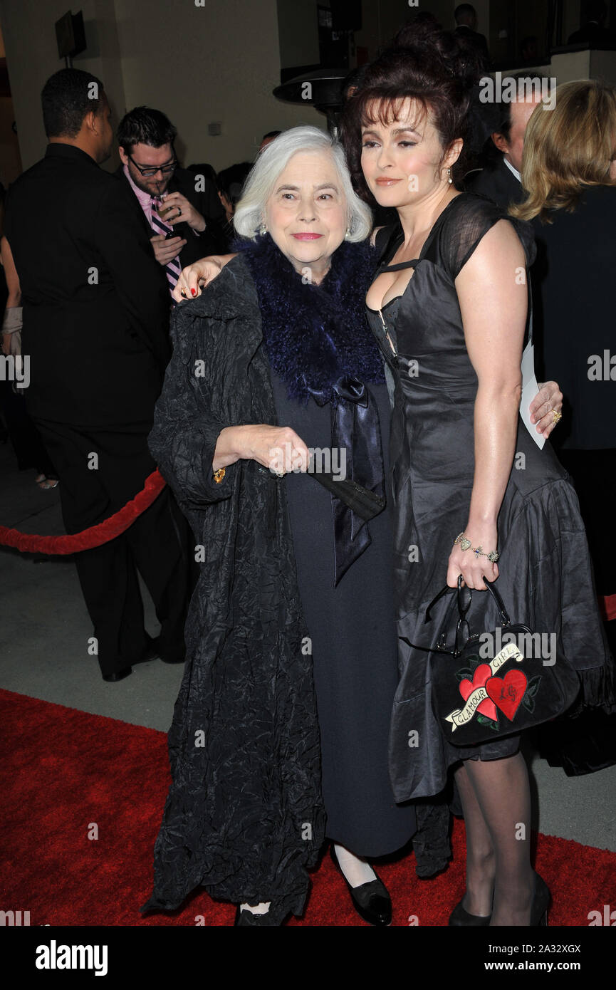 LOS ANGELES, CA. January 29, 2011: Helena Bonham-Carter & mother Elena ...