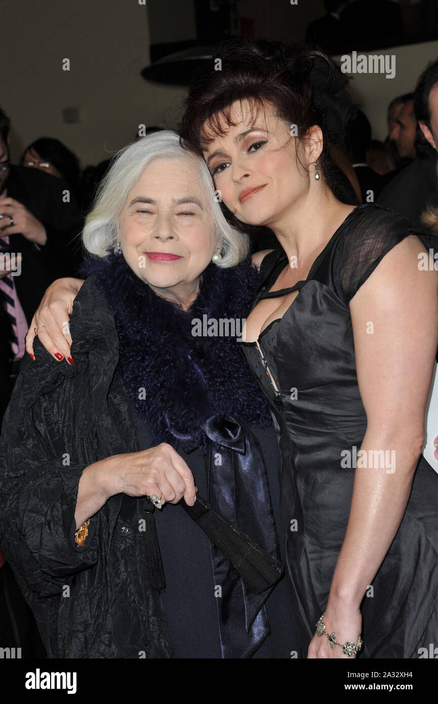 LOS ANGELES, CA. January 29, 2011: Helena Bonham-Carter & mother Elena ...