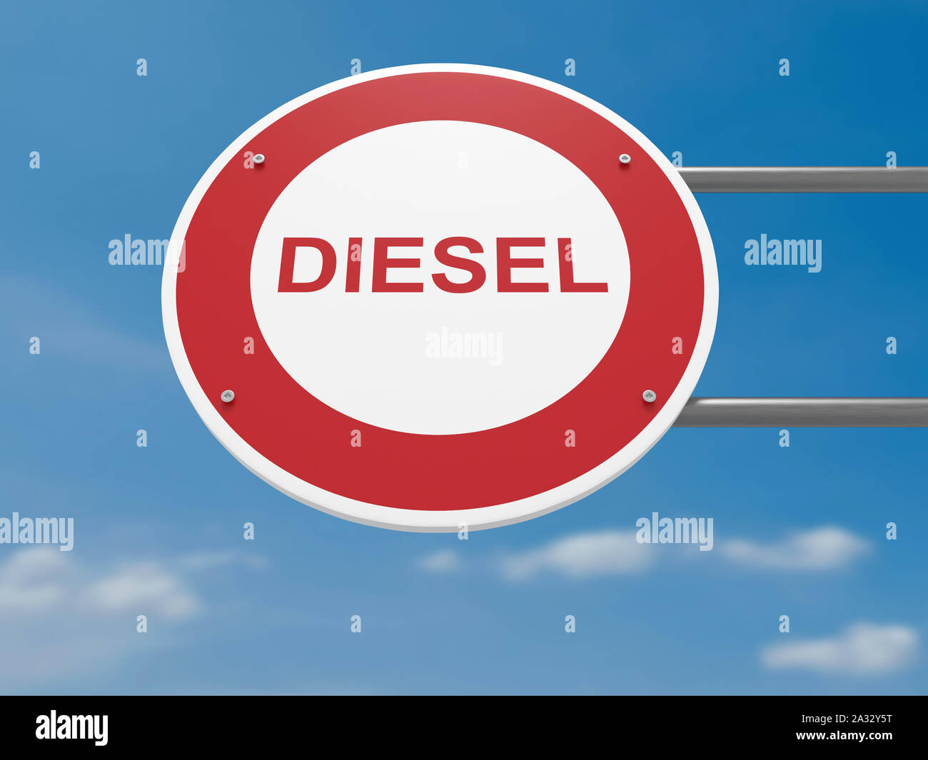 German Traffic Sign Environmental Protection Concept: Diesel Cars ...