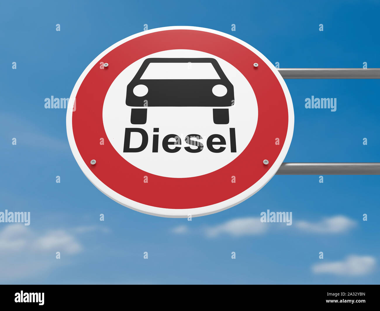 German Traffic Sign Environmental Protection Concept: Diesel Cars ...