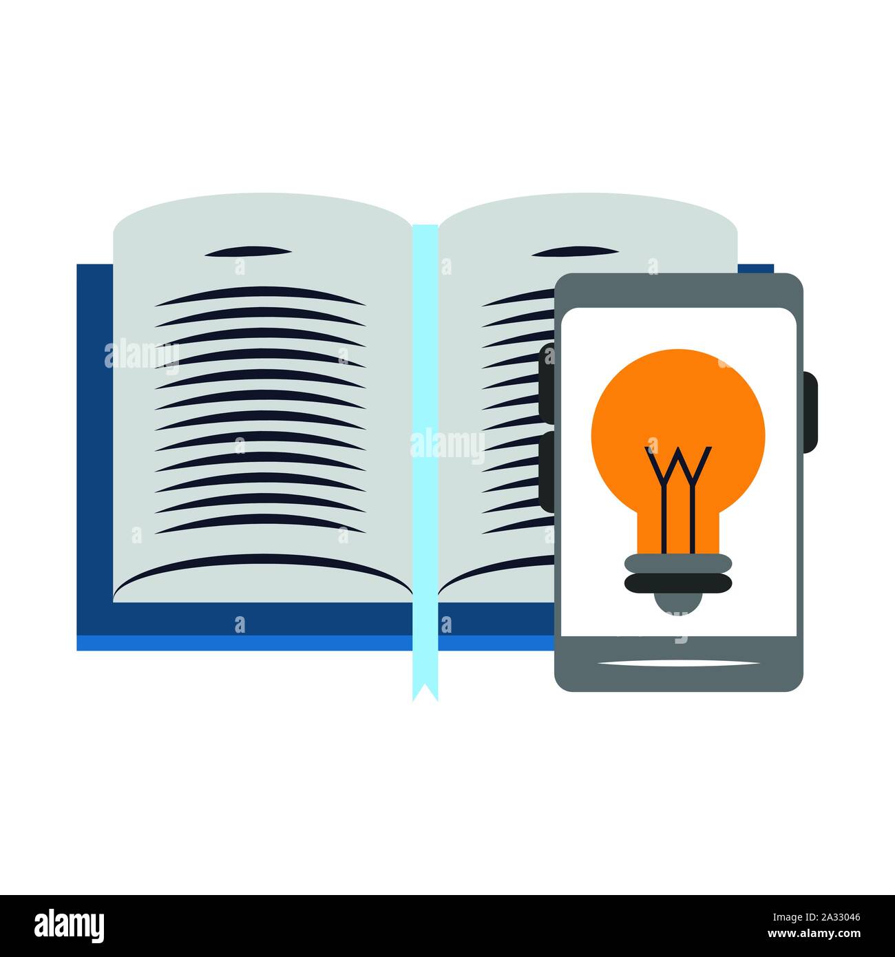 book and smartphone design Stock Vector Image & Art - Alamy