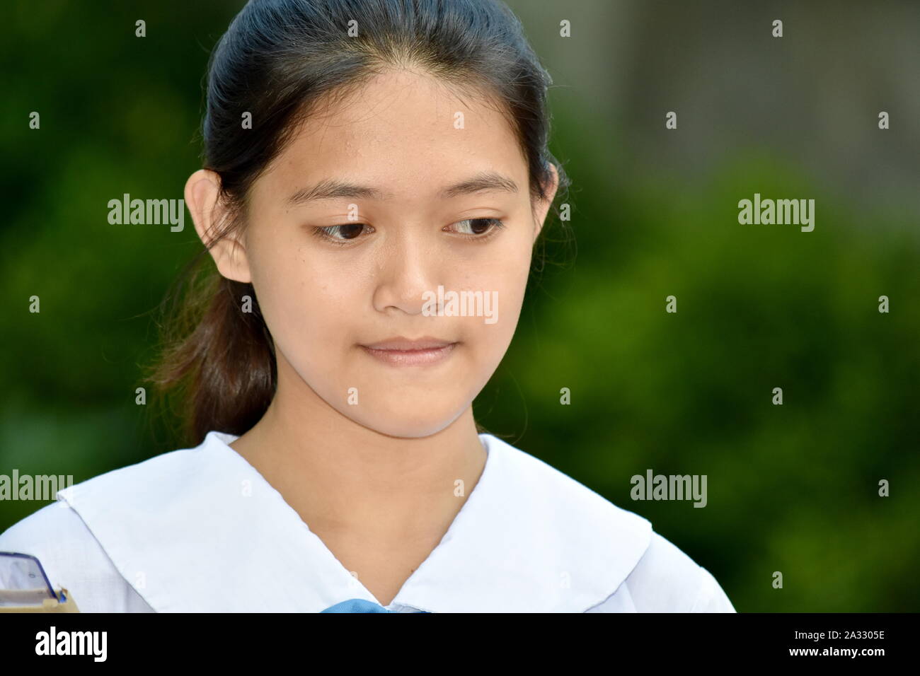 A Confused Pretty Minority Person Stock Photo - Alamy