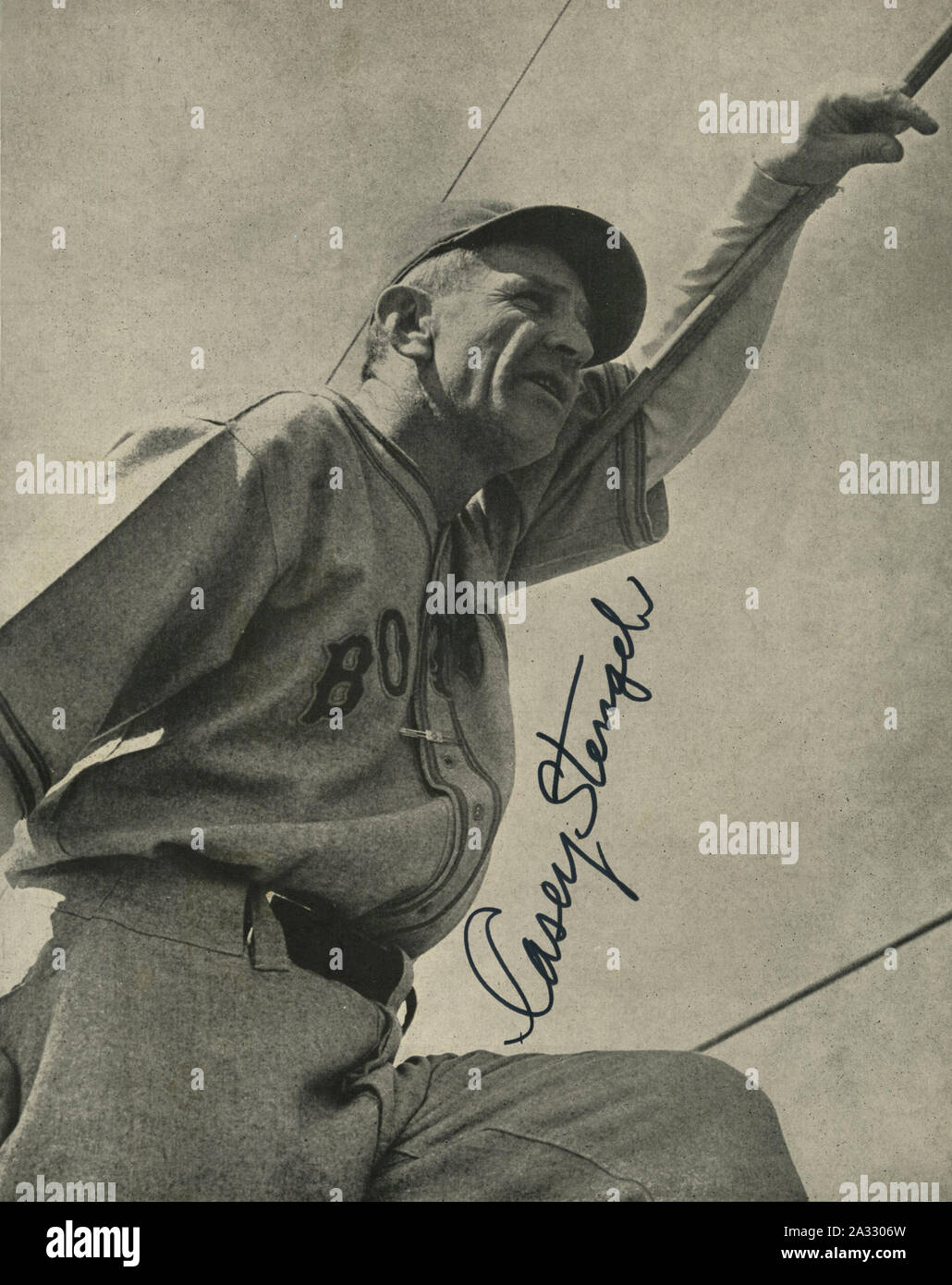 Black and white photograph of Hall of Fame baseball manager Casey ...