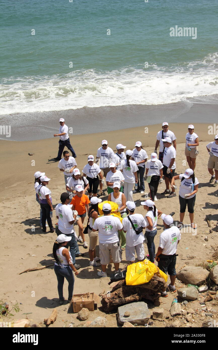 International Coastal beach cleanup day activity in La Guaira beach ...