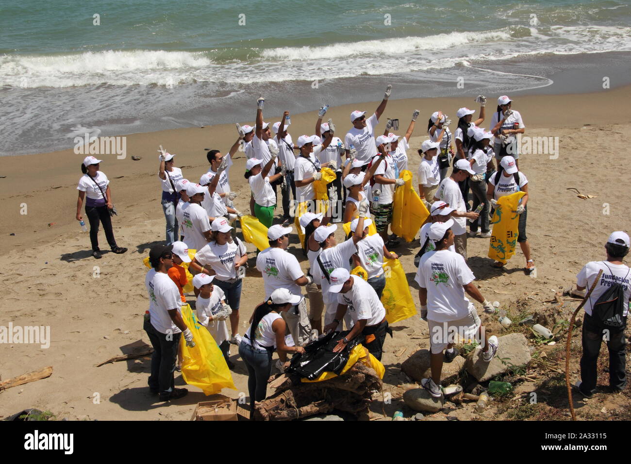 International Coastal beach cleanup day activity in La Guaira beach ...