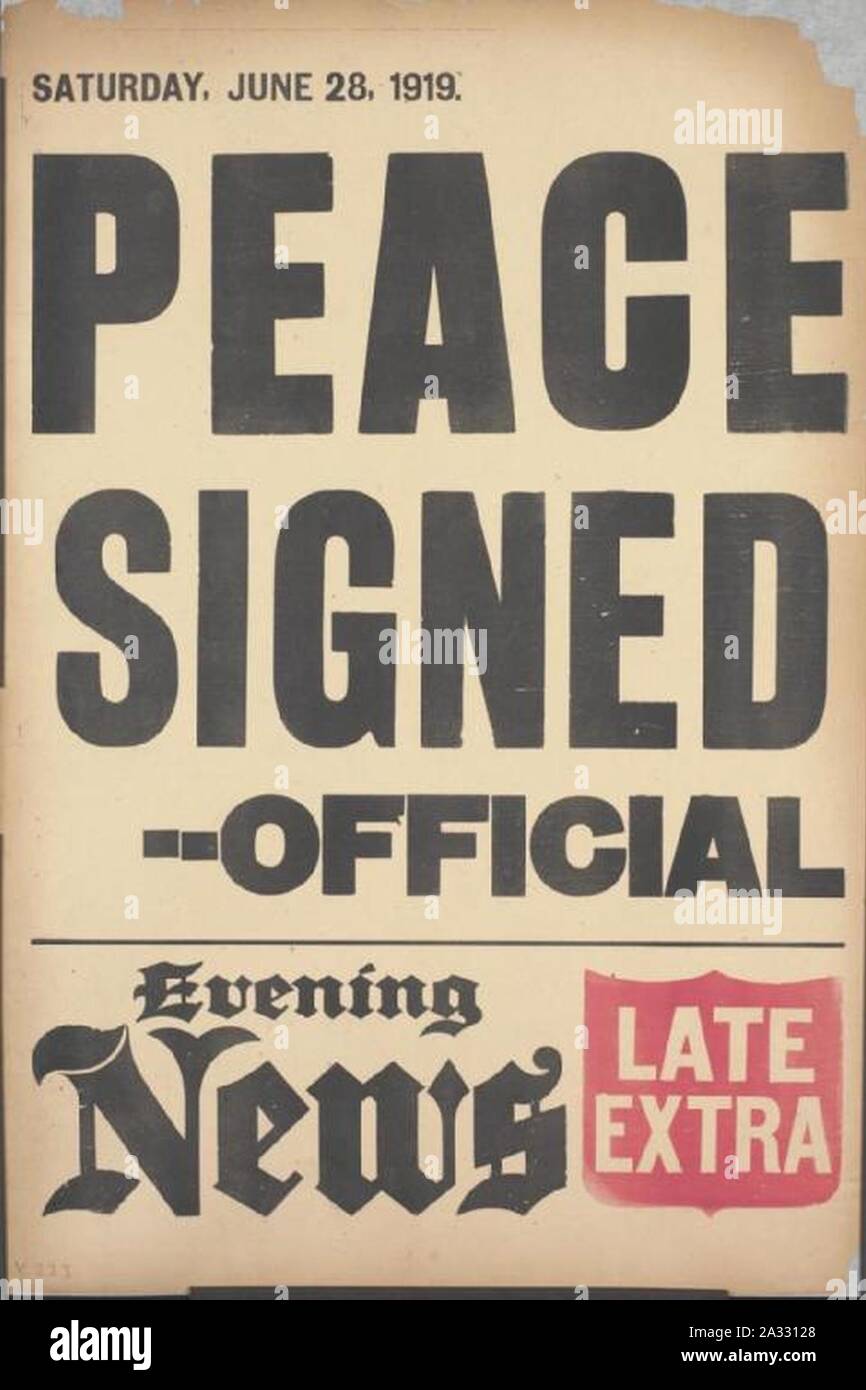 1919 june 28 hi-res stock photography and images - Alamy