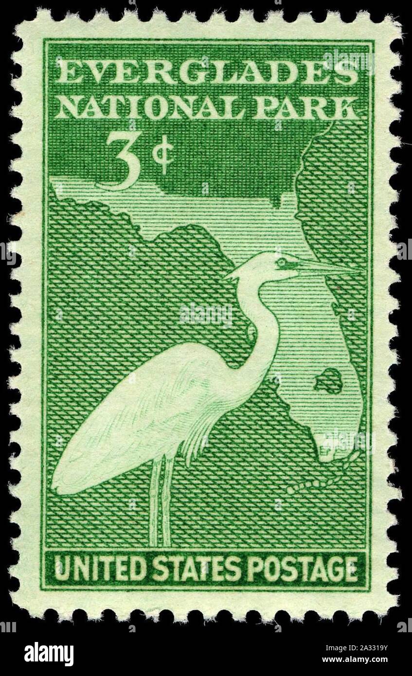 Everglades National Park 3c 1947 issue U.S. stamp Stock Photo - Alamy