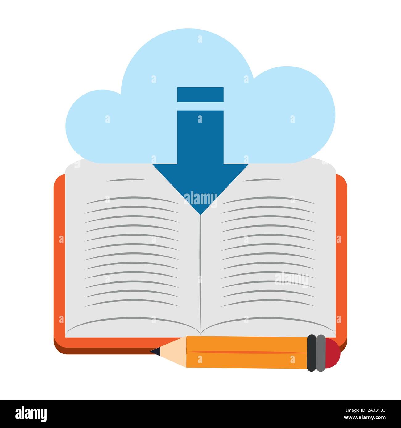 Book and cloud storage design Stock Vector Image & Art - Alamy