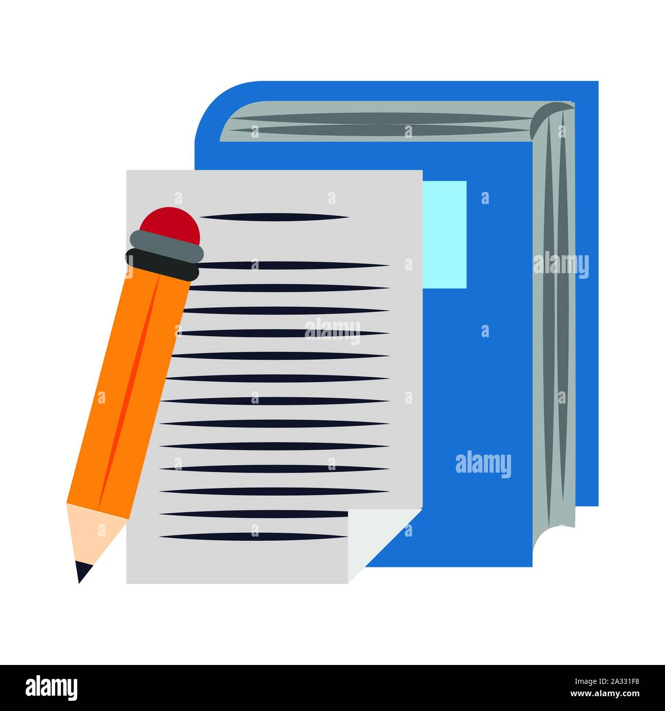 pencil and book design Stock Vector Image & Art - Alamy