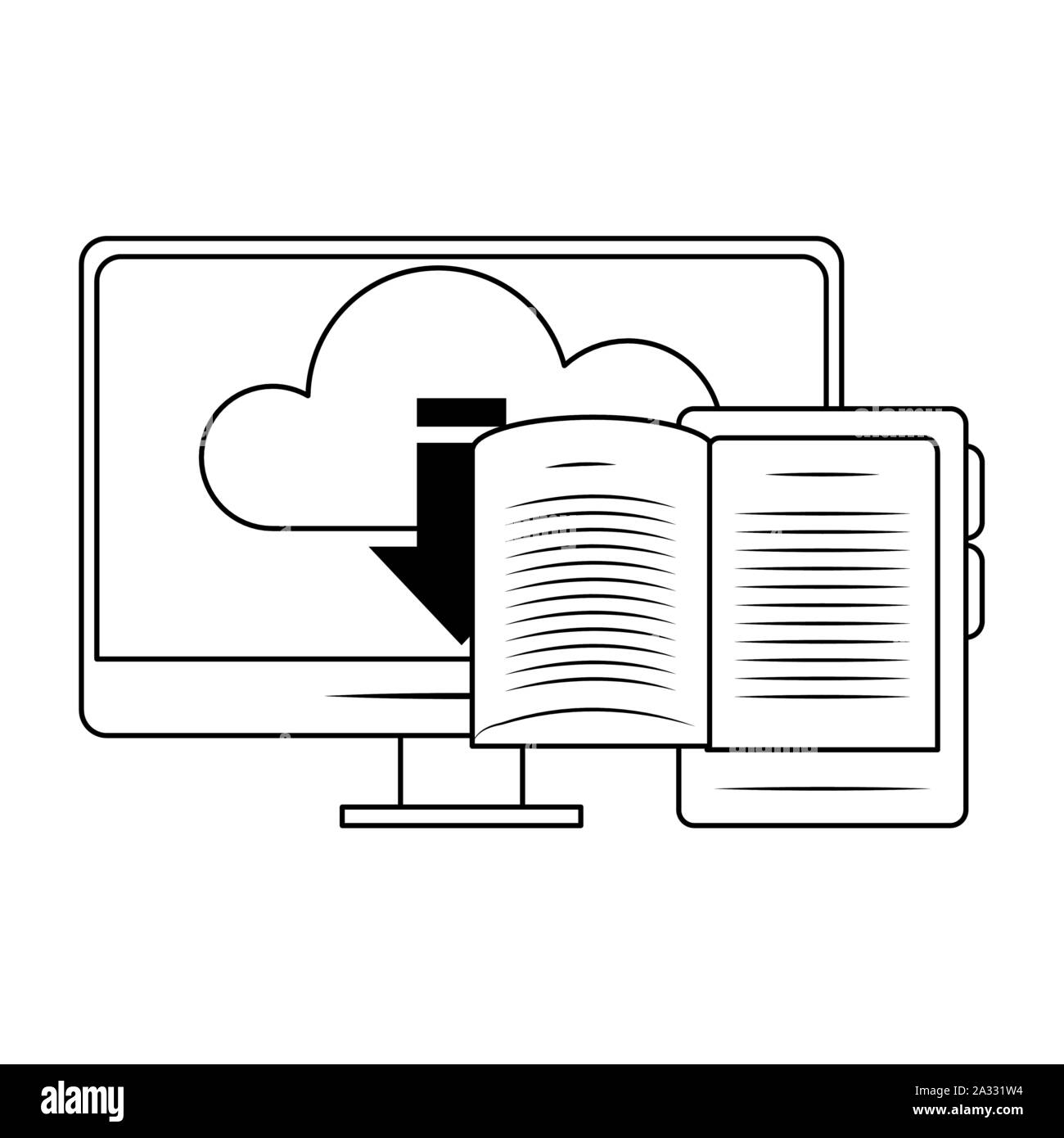 ebook and computer design Stock Vector Image & Art - Alamy