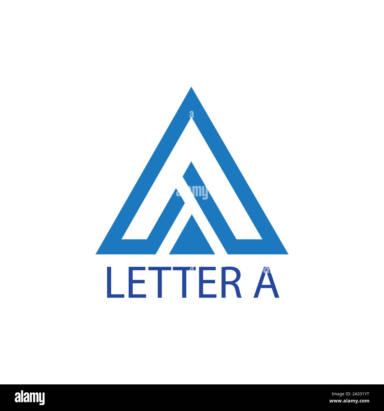 Blue letter A line logo-vector Stock Vector Image & Art - Alamy