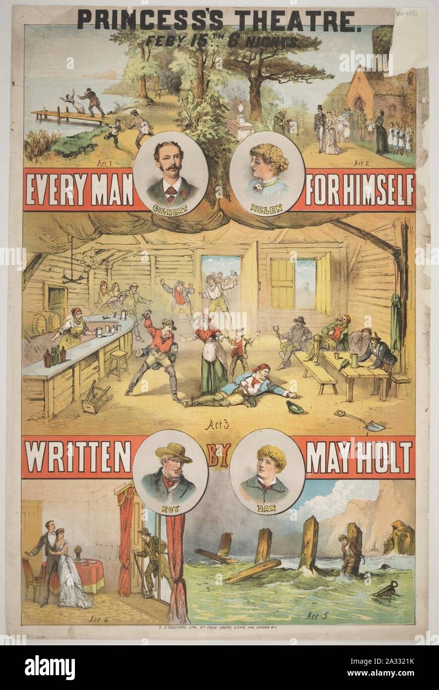 Every man for himself Stock Photo - Alamy