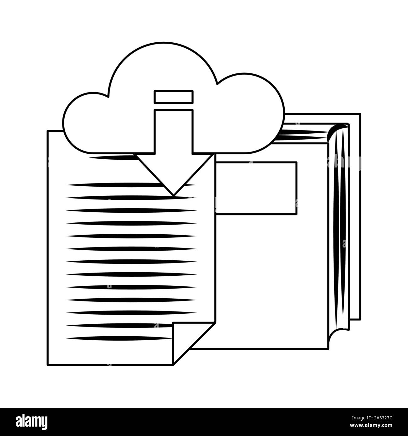 book and cloud storage icon Stock Vector Image & Art - Alamy