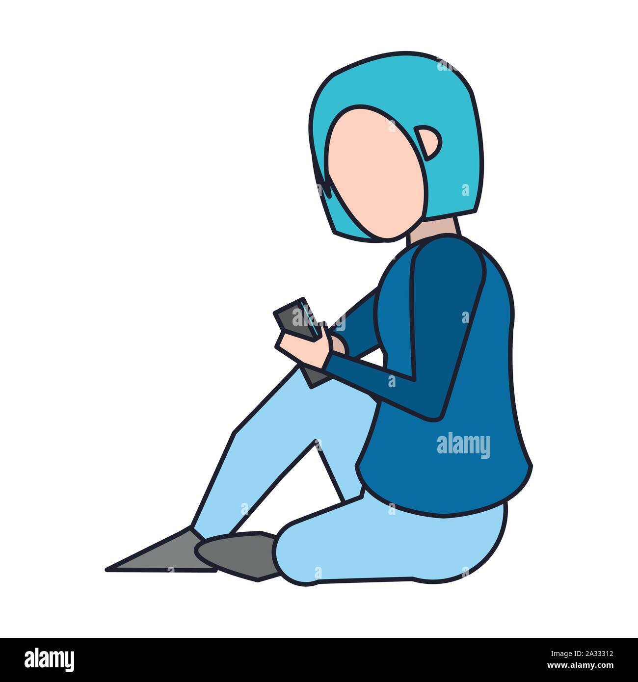 avatar woman and technology design Stock Vector Image & Art - Alamy