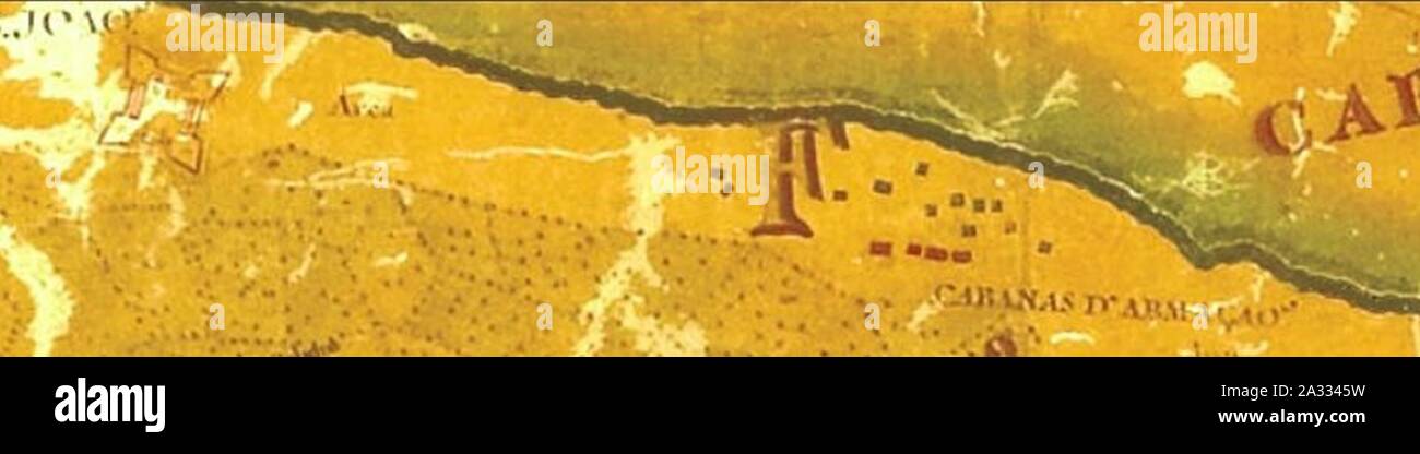 Excerto do mapa ‘Cidade de Tavira e seus arredores‘ (1780 Stock Photo ...