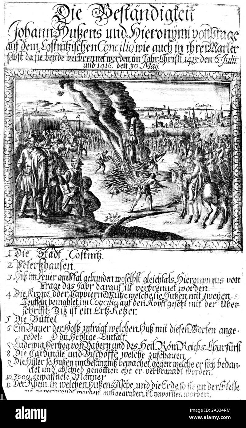 Execution of Jan Hus 2 Stock Photo - Alamy